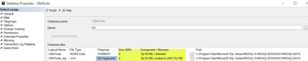 Database Properties – Difference between GUI and sys.master_files in SQL Server – SQLZealots