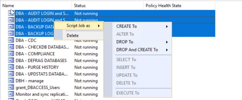 How to script out ALL or FEW SQL Server Jobs using SSMS – SQLZealots